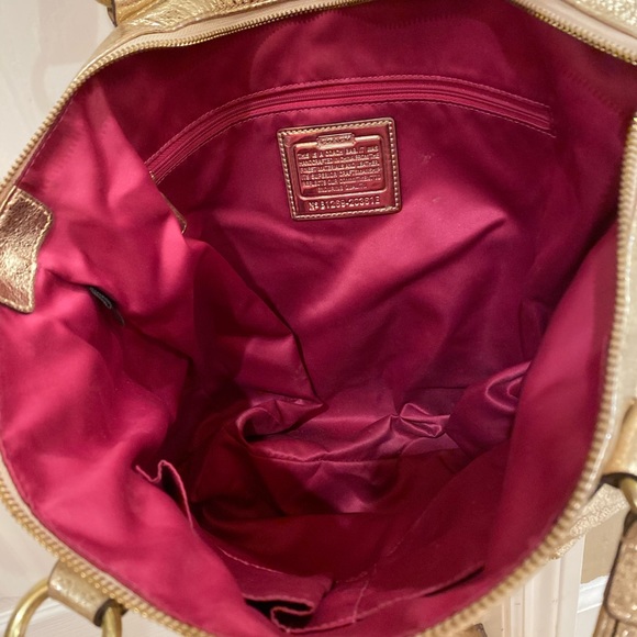 Coach | Bags | Coach Gold Metallic Purse | Poshmark